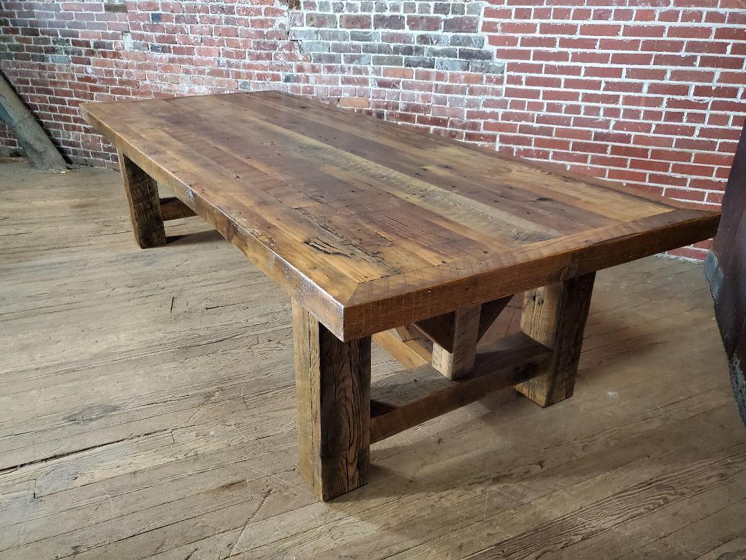 Farmhouse Trestle Table - Dining Table Trestle – Heirloom Custom Furniture